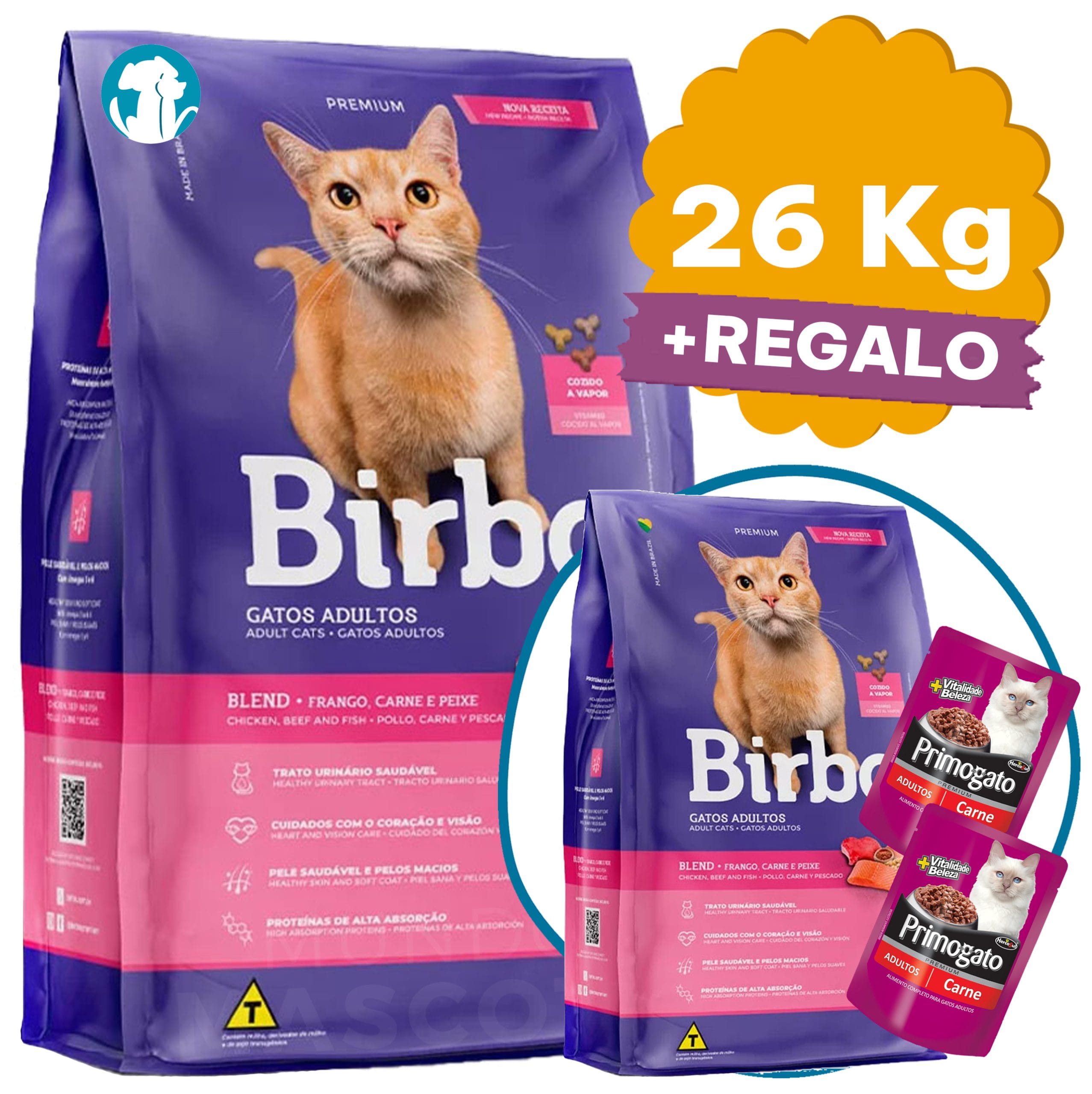 Birbo Mix Gato Adulto 26 Kg (25 + 1) – Mundo Mascota