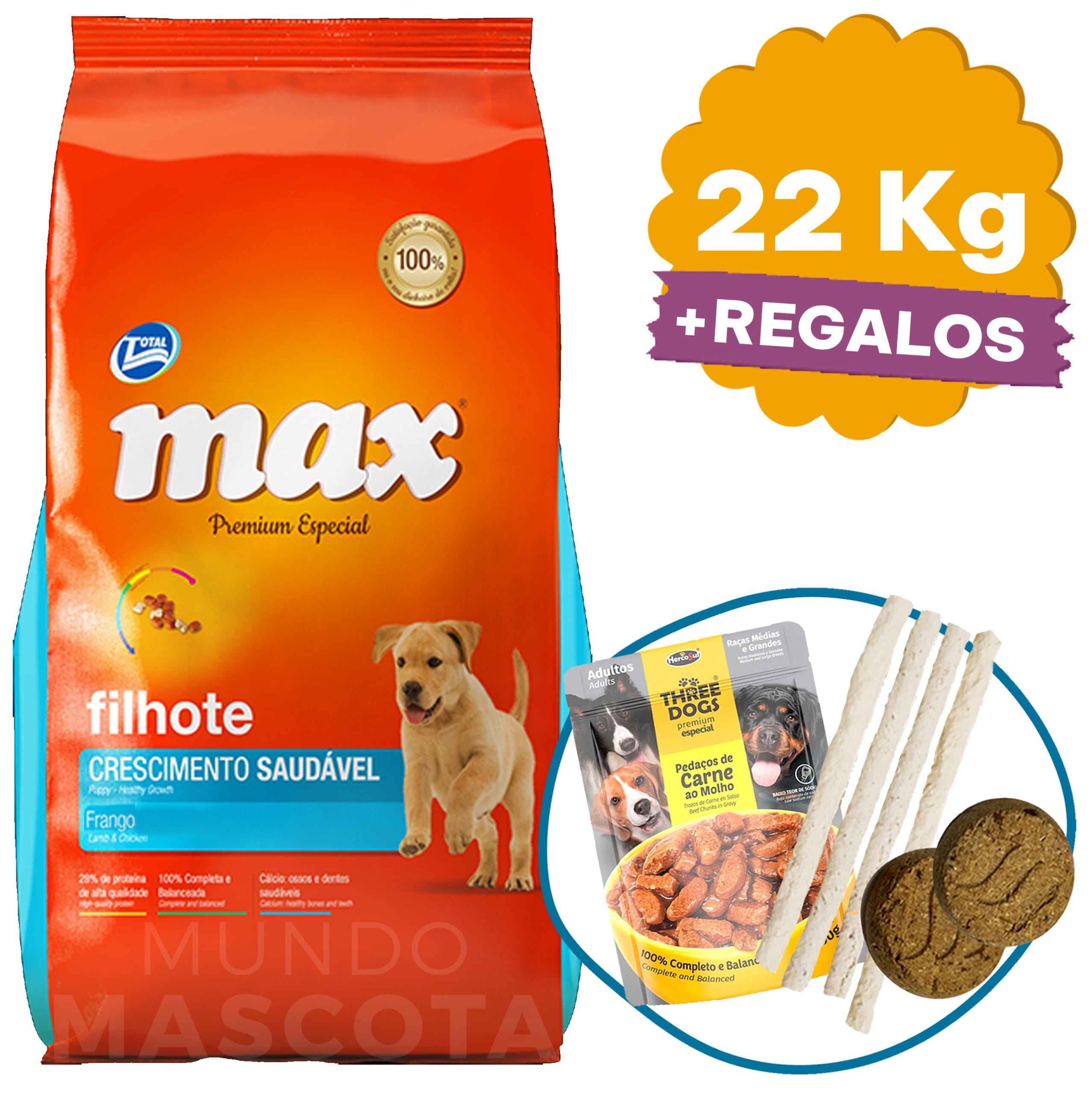 Max Perro Cachorro Sabor Pollo 22 Kg – Mundo Mascota