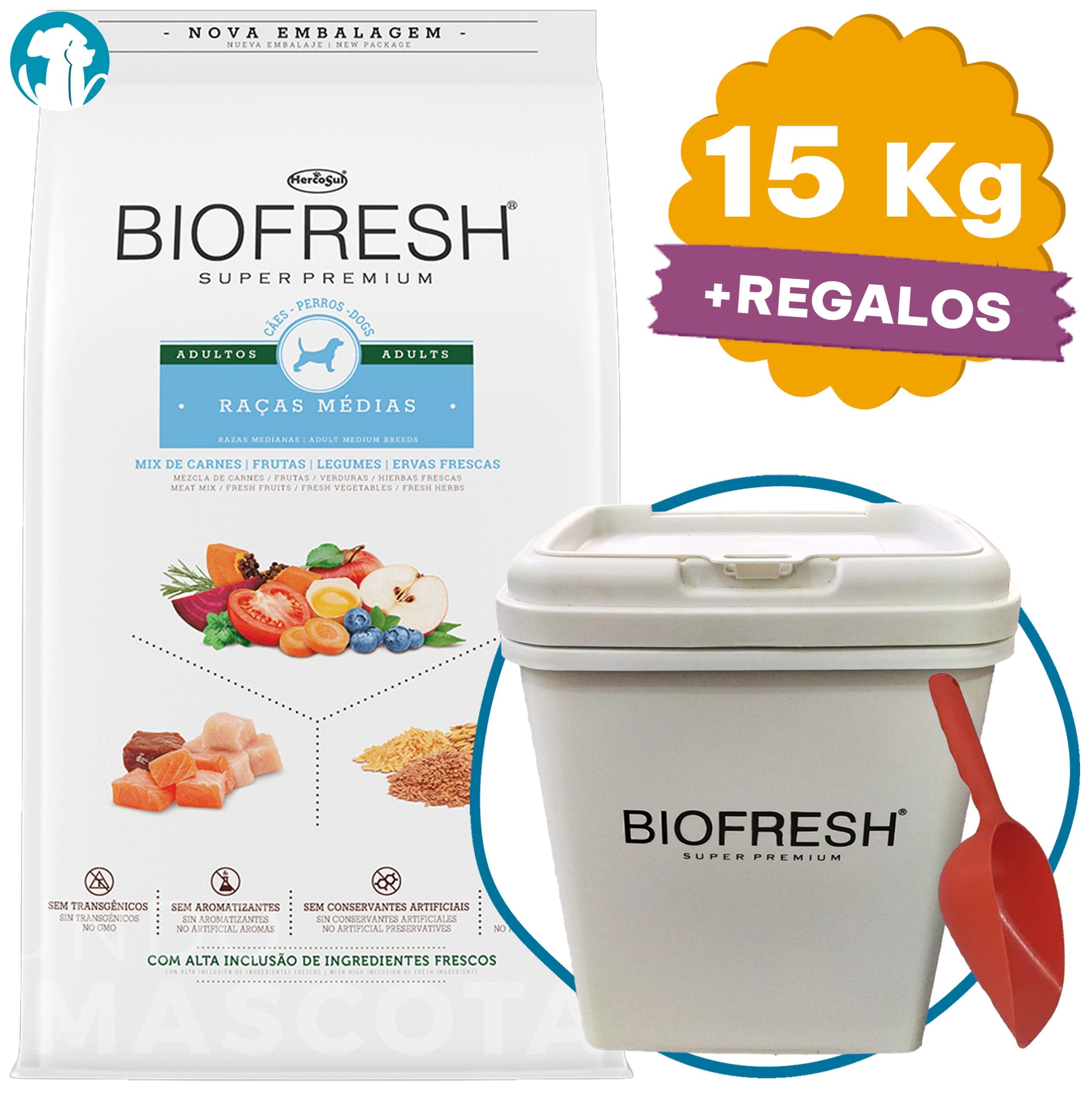 Biofresh Perro Adulto Raza Mediana 15 Kg – Mundo Mascota