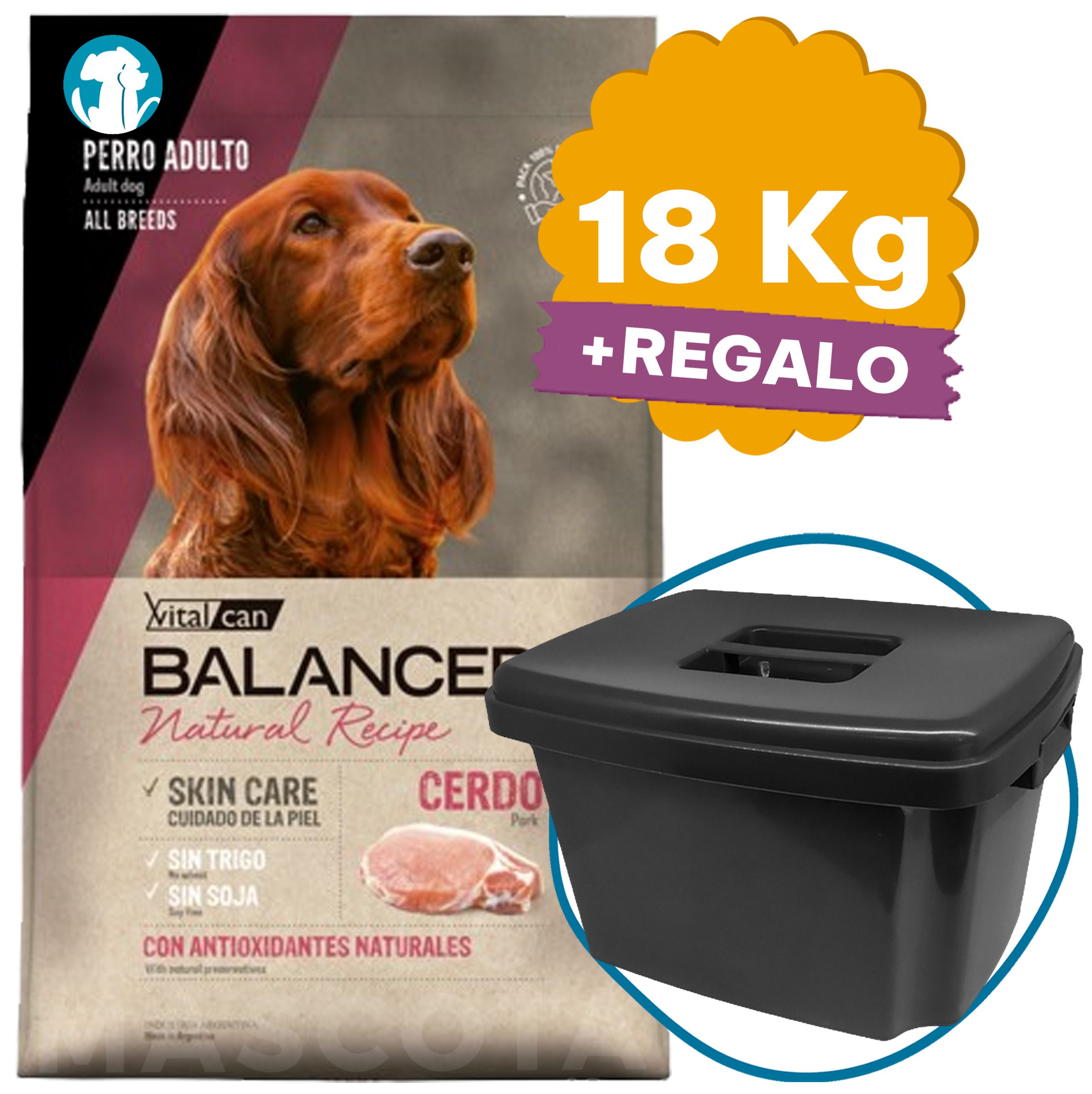 Balanced Perro Adulto Cerdo y Arroz 18 Kg (15 + 3) – Mundo Mascota