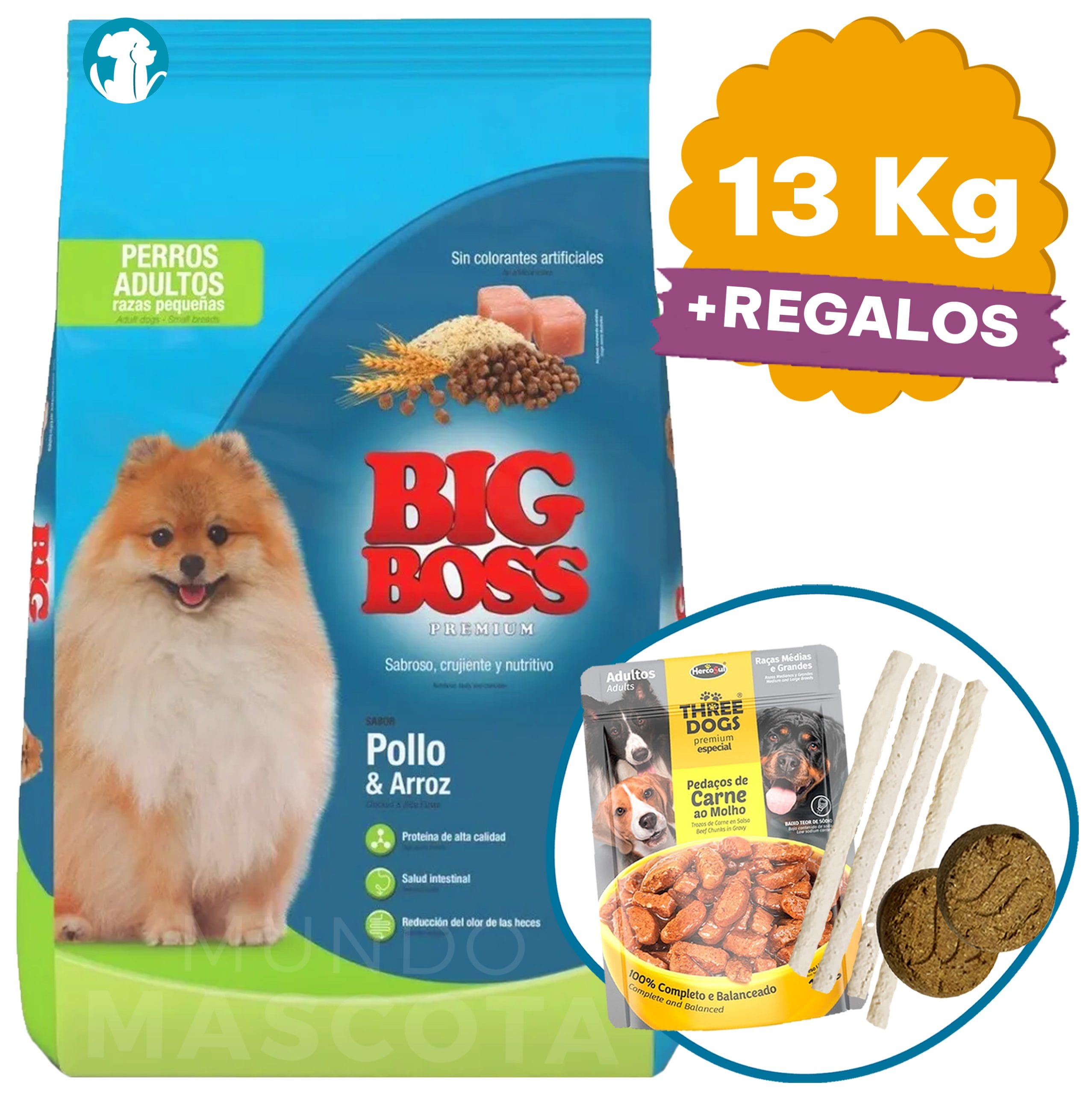 Big Boss Perro Adulto Raza Pequeña 13,1 Kg (10,1 + 3) – Mundo Mascota