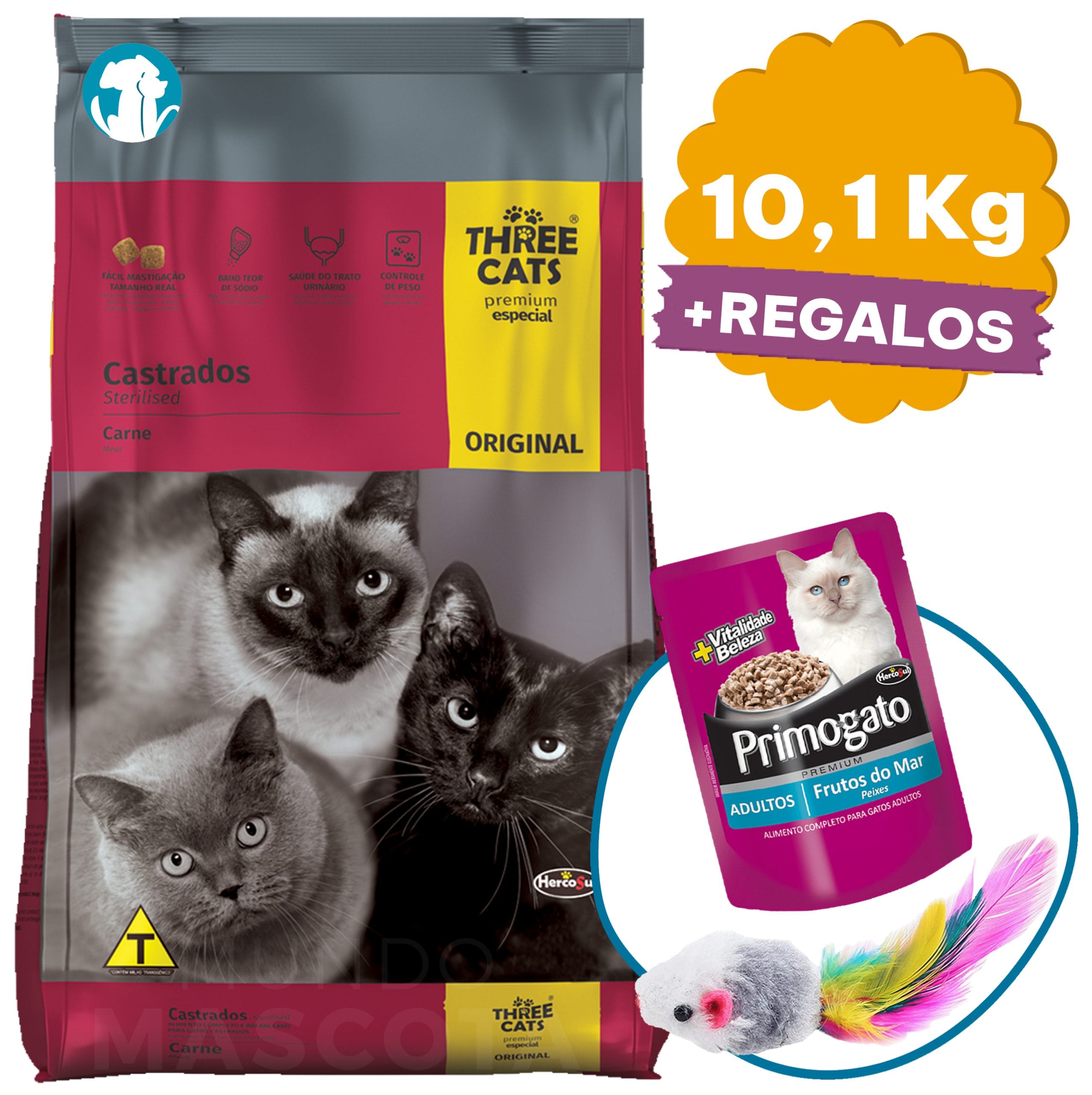Three Cats Gato Castrado 10,1 Kg – Mundo Mascota
