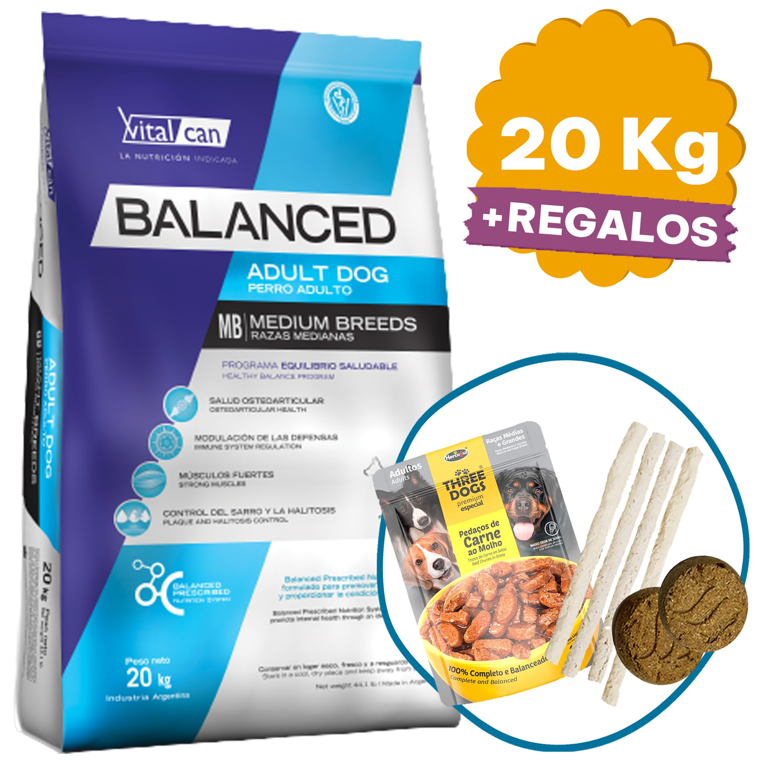 Balanced Perro Adulto Raza Mediana 20 Kg – Mundo Mascota