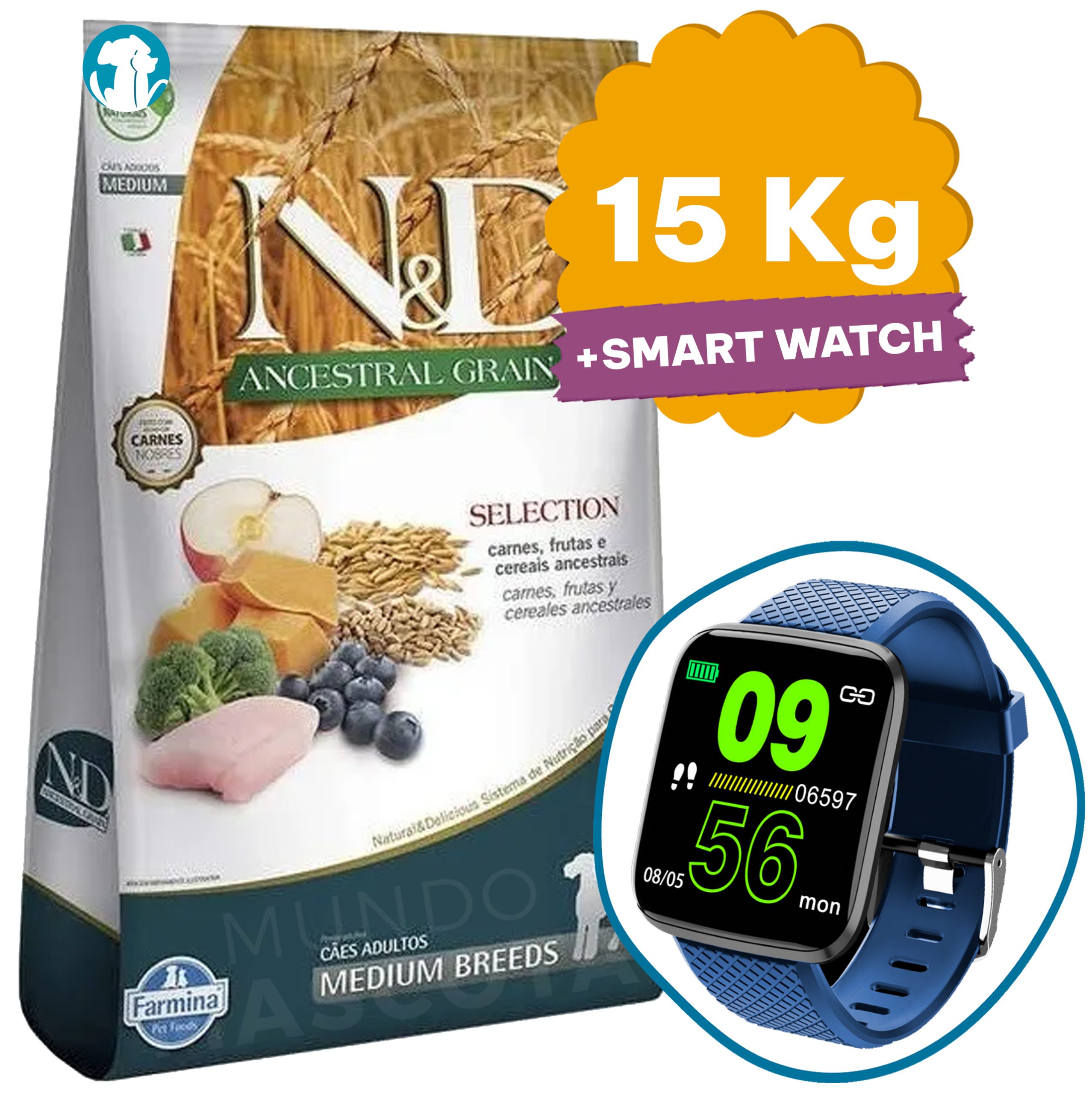 N&D Ancestral Grain Perro Adulto Mediano 15 Kg – Mundo Mascota