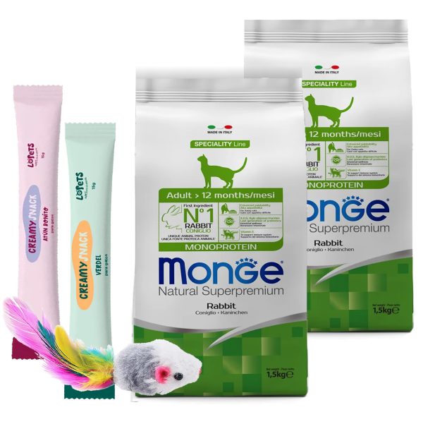 Monge Monoprotein Gato Adulto Sabor Conejo 3 Kg – Mundo Mascota