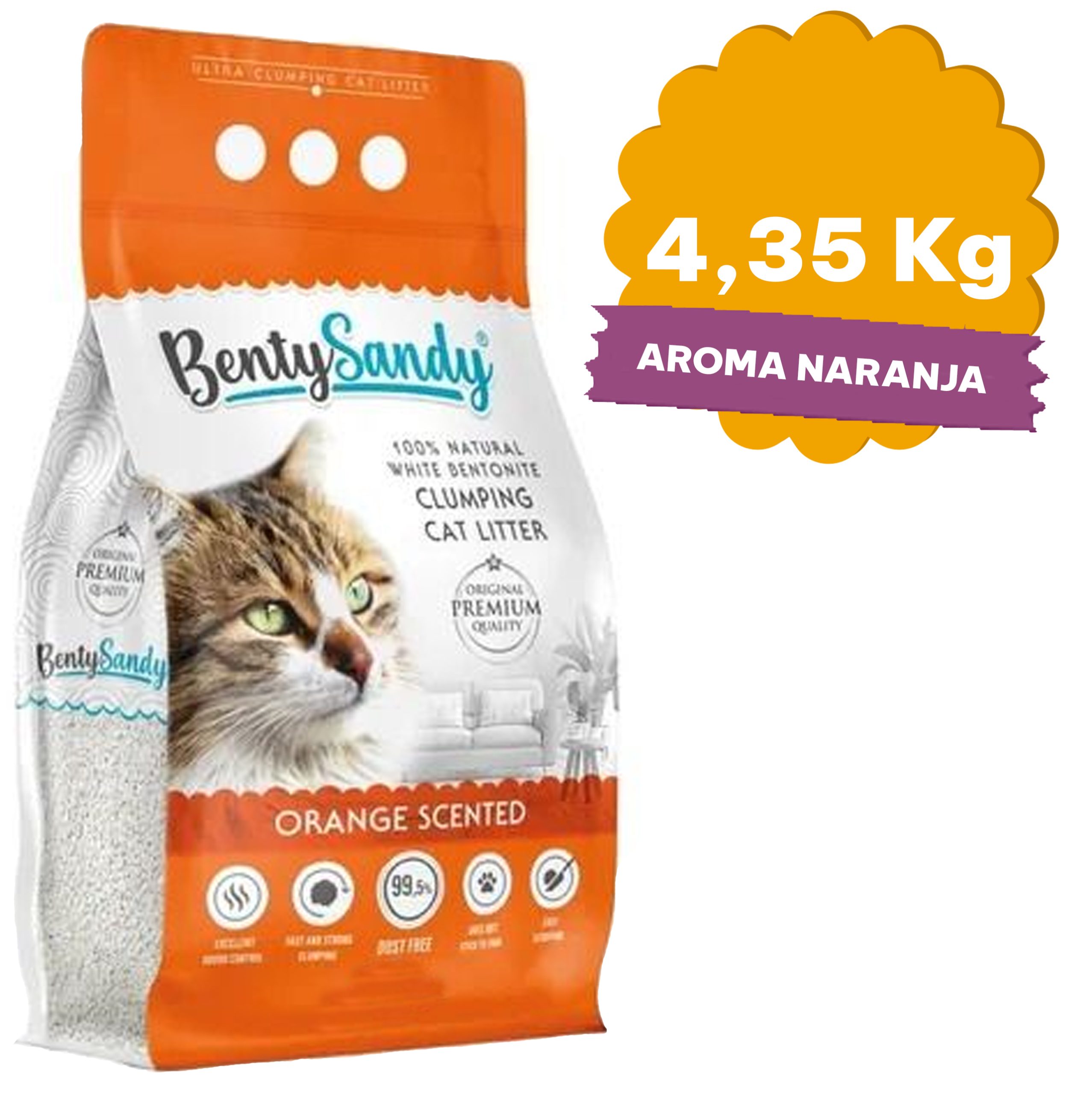Arena Sanitaria Aglomerante Bentysandy 5 Lts / 4,35 Kgs – Mundo Mascota