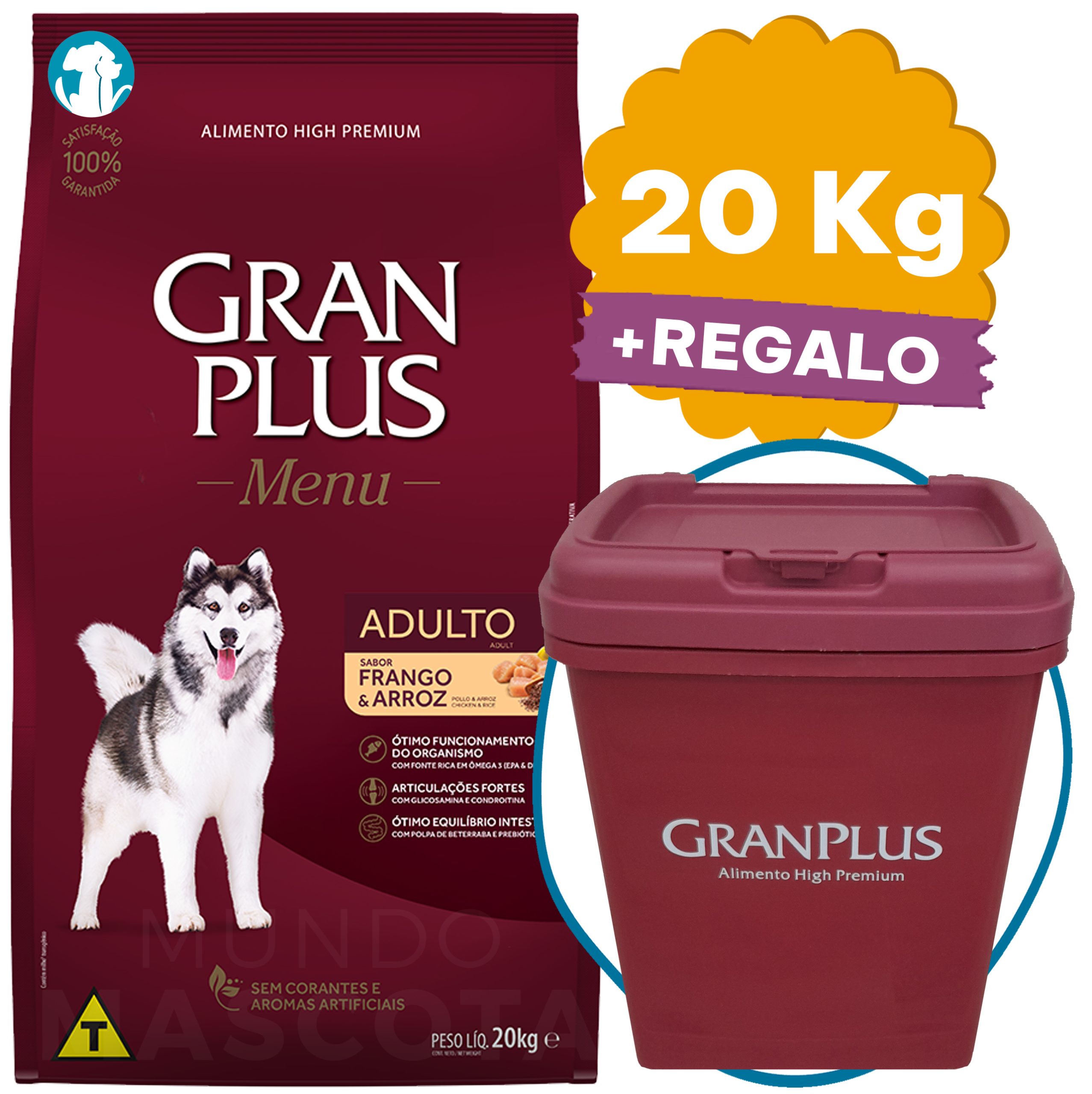 Gran Plus Perro Adulto Raza Mediana y Grande 20 Kg – Mundo Mascota