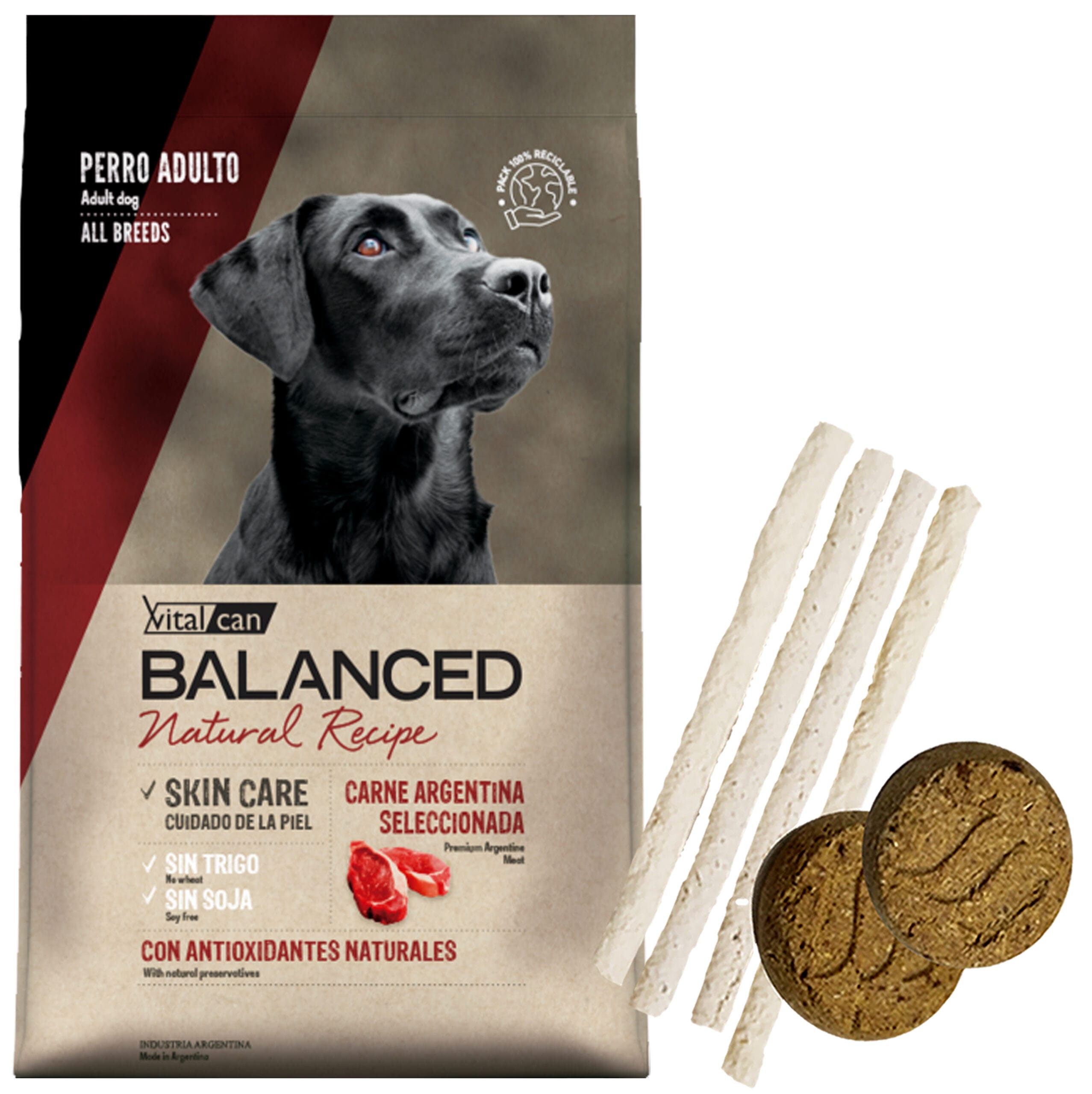 Balanced Natural Recipe Perro Adulto Carne Seleccionada 3 Kg – Mundo ...
