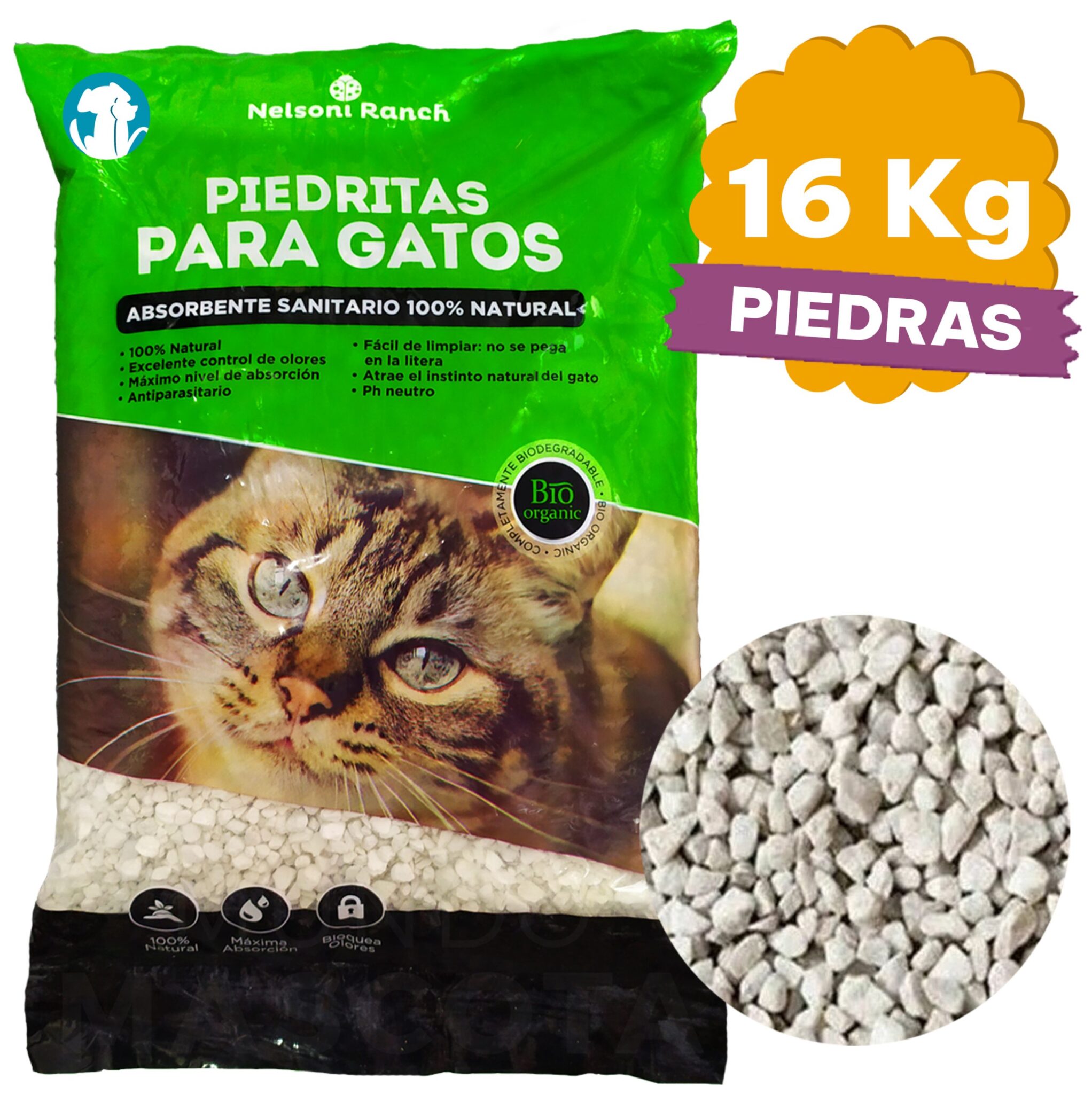 Piedra Sanitaria Bio Organic 16 Kg – Mundo Mascota
