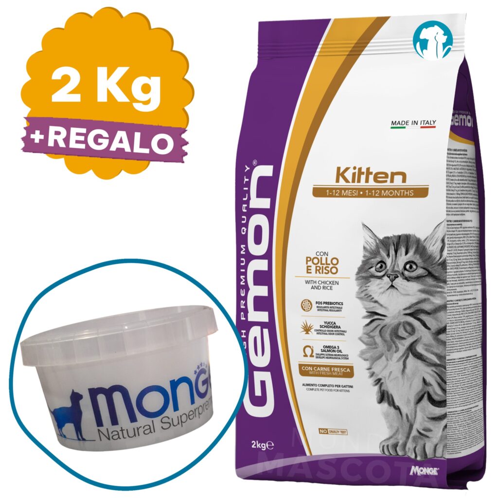 Gemon High Premium Gato Cachorro Kitten / Pollo Y Arroz 2 Kg – Mundo ...