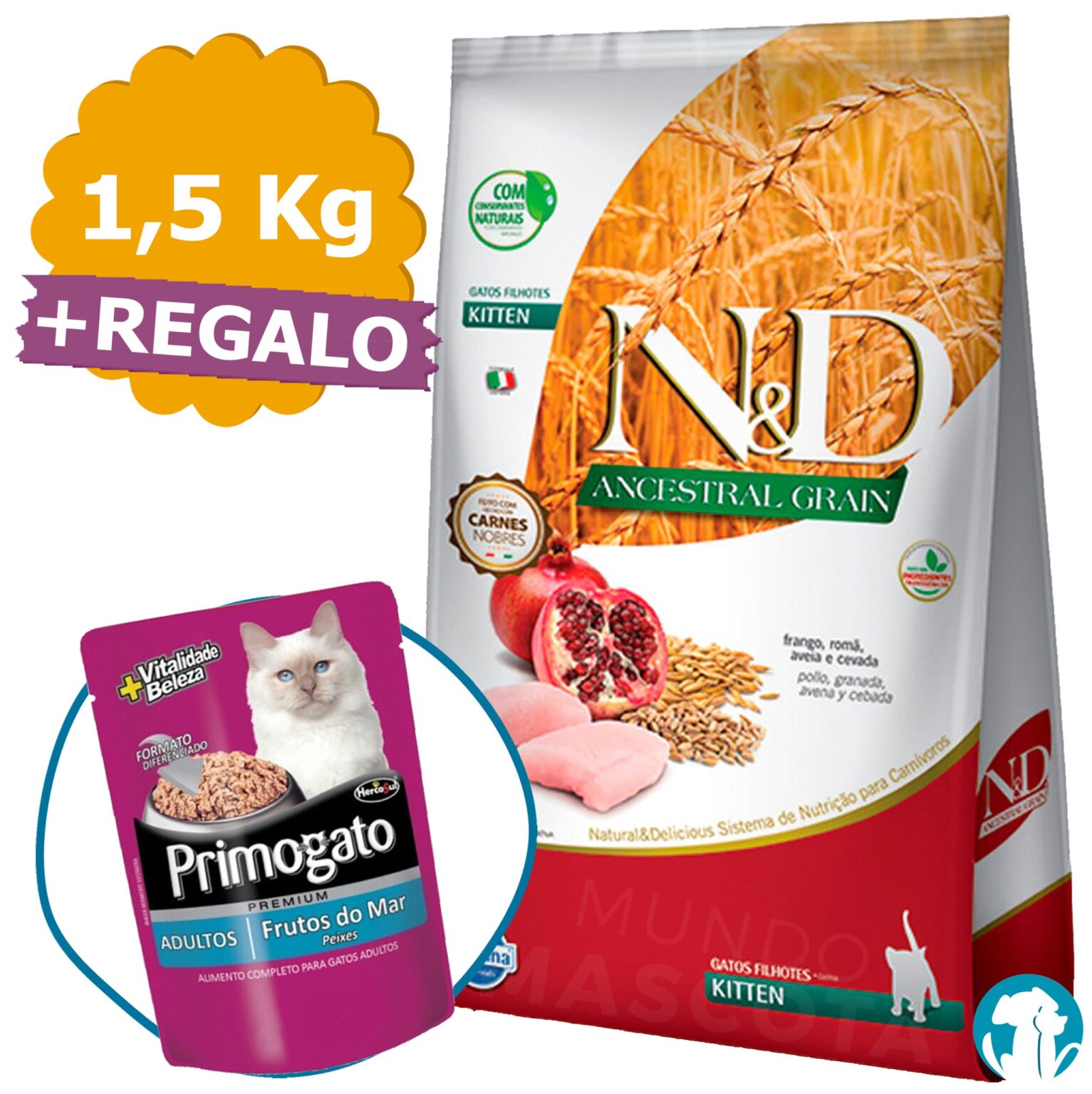 Farmina N&D Ancestral Feline Gato Cachorro / Kitten 1,5 Kg – Mundo Mascota