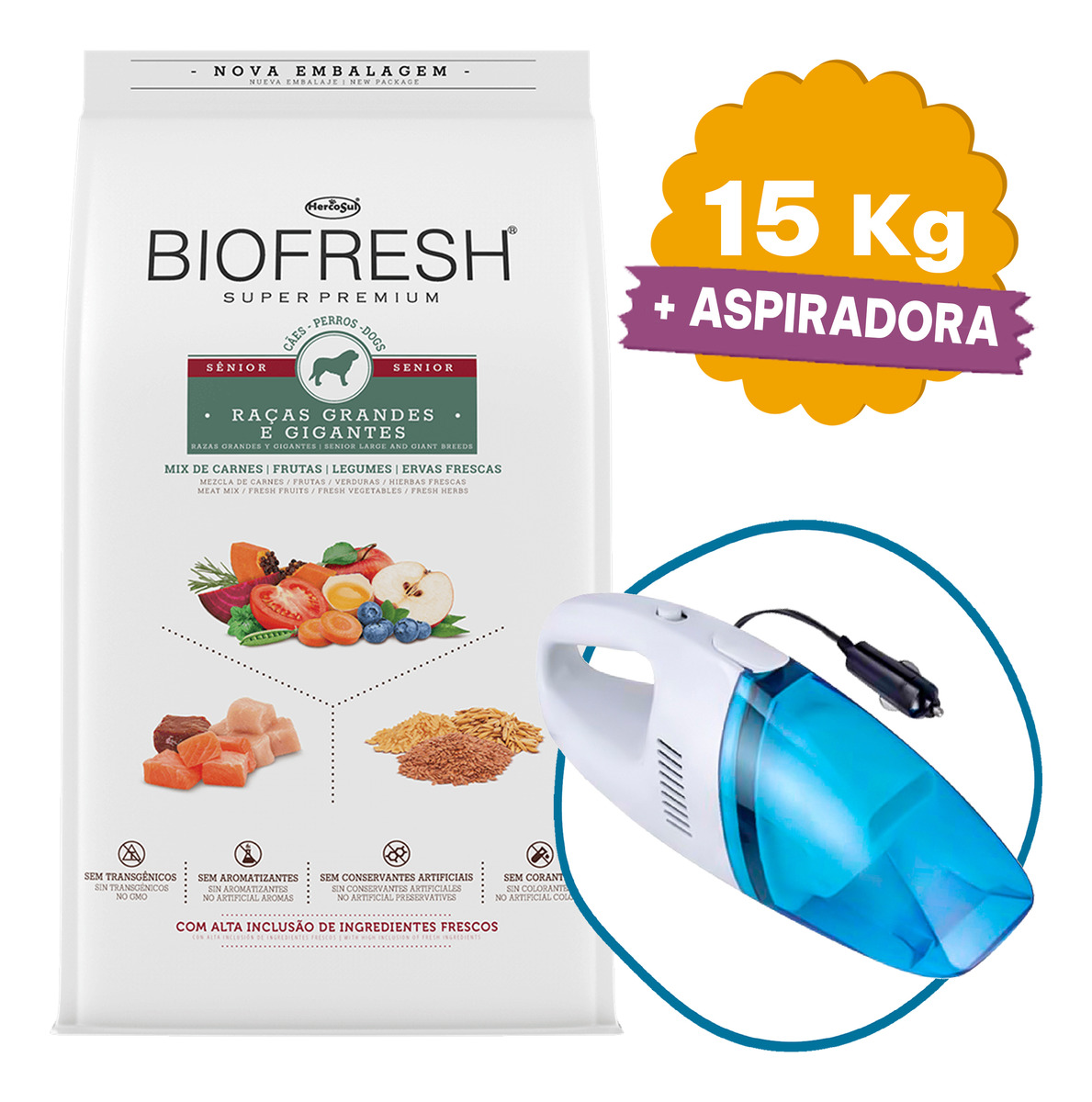 Biofresh Perro Senior Raza Grande 15 Kg + Regalo – Mundo Mascota